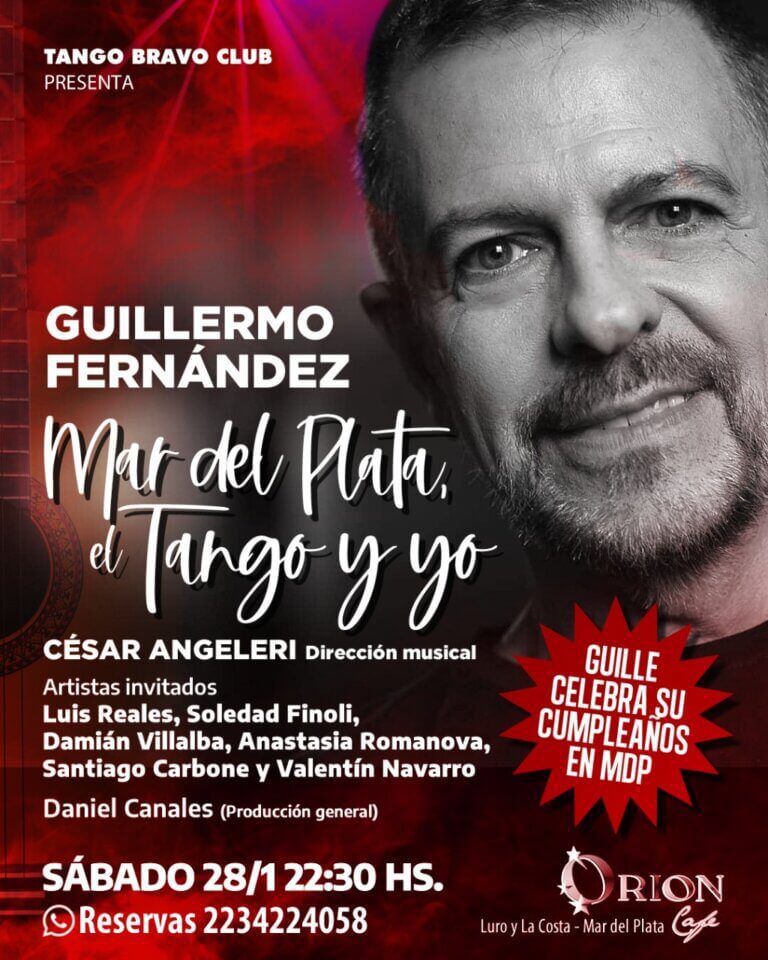 Vuelve Guillermo Fernández con el espectáculo “Mar del Plata, el tango ...